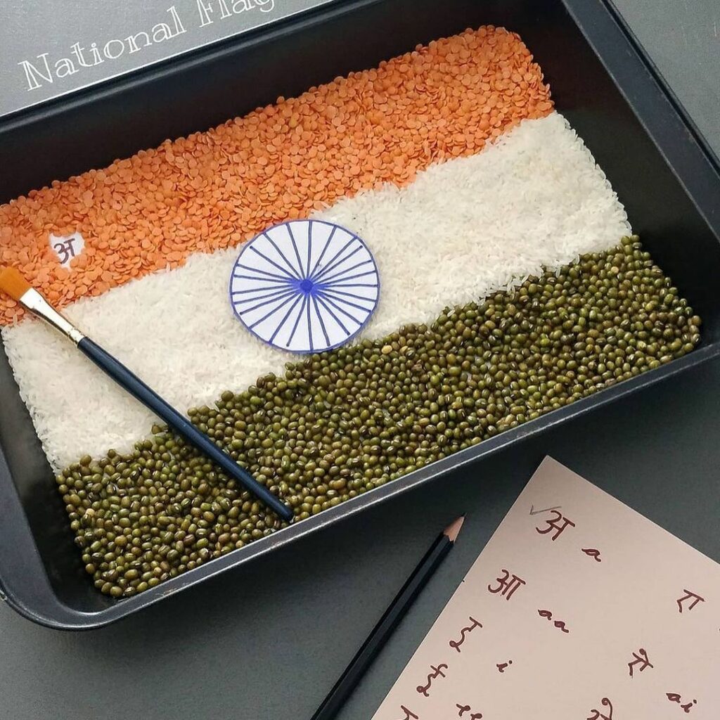 DIY Indian Flag Activity Using Kitchen Ingredients | Kidsstoppress