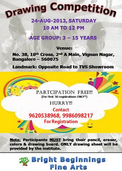 Colouring Contest for Kids by Bright Beginning Fine Arts! | Kidsstoppress